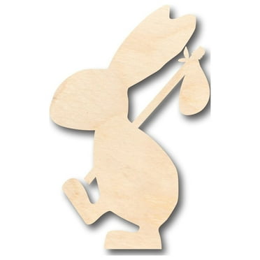 Wooden Bunny with Butterfly | Wood Easter Bunny | Wooden Easter Crafts ...