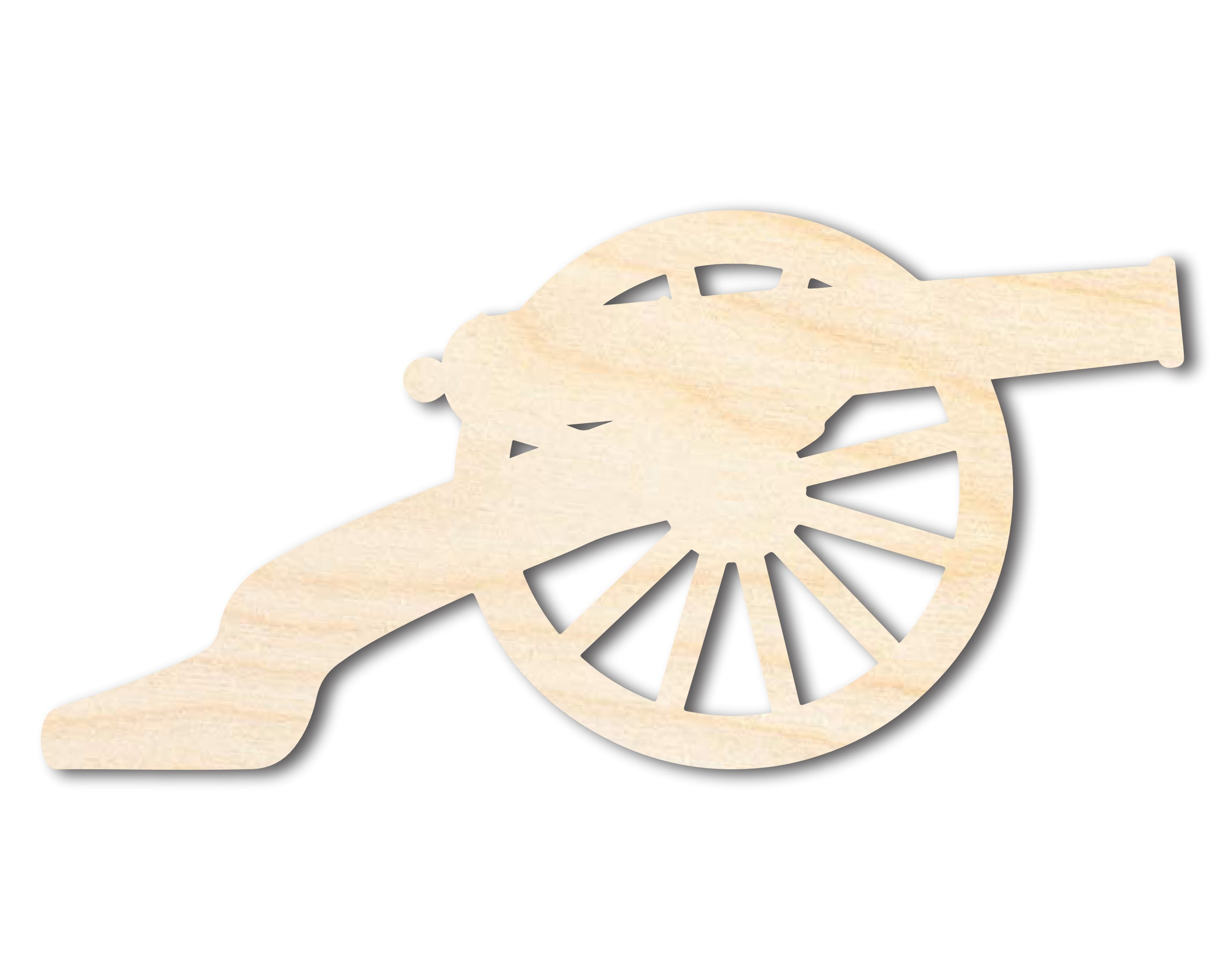 Unfinished Wood War Cannon Shape | DIY Craft Cutout | up to 46" DIY 6 ...