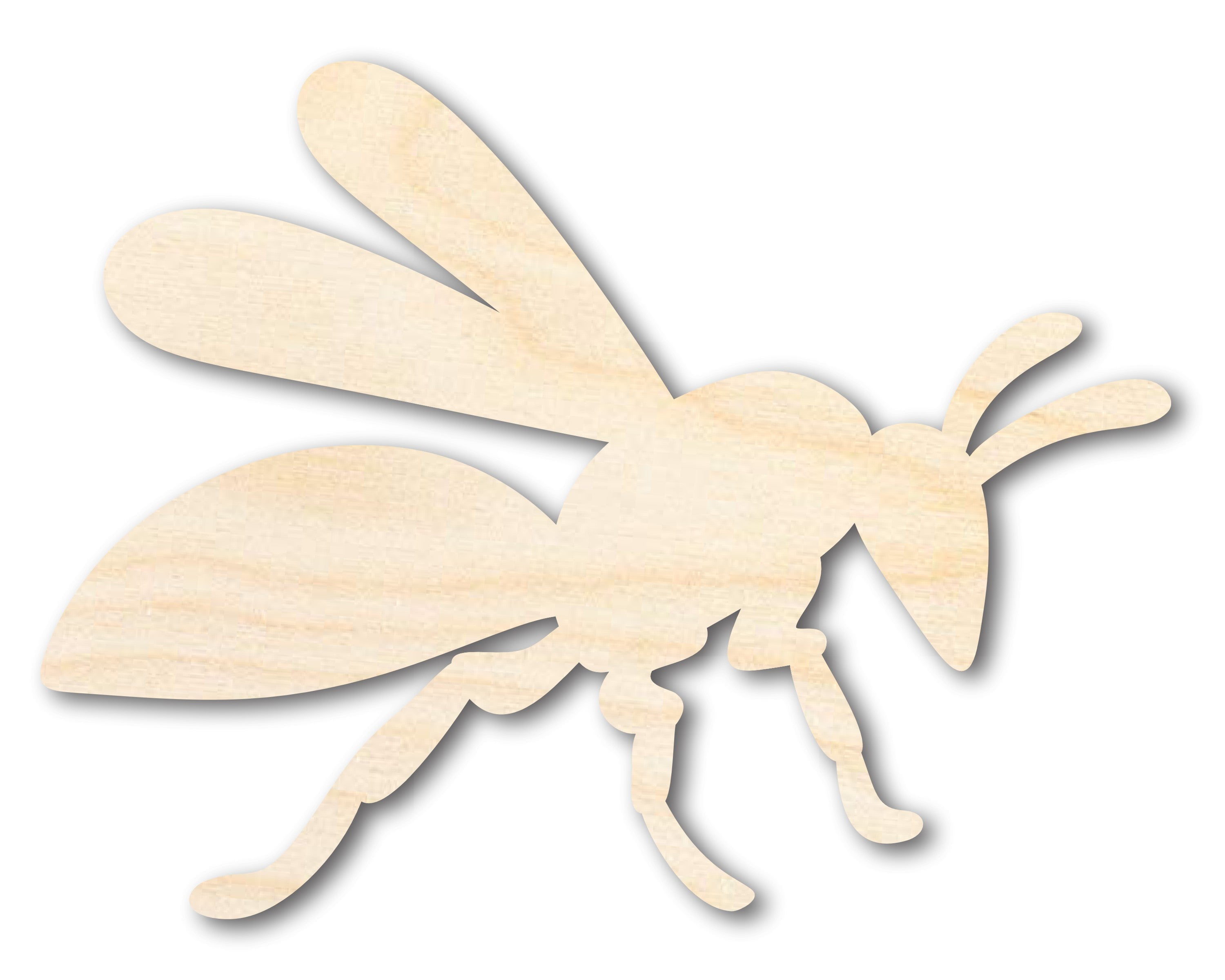 Unfinished Wood Wasp Silhouette Shape - Craft - up to 46" DIY 4" / 1/4 ...