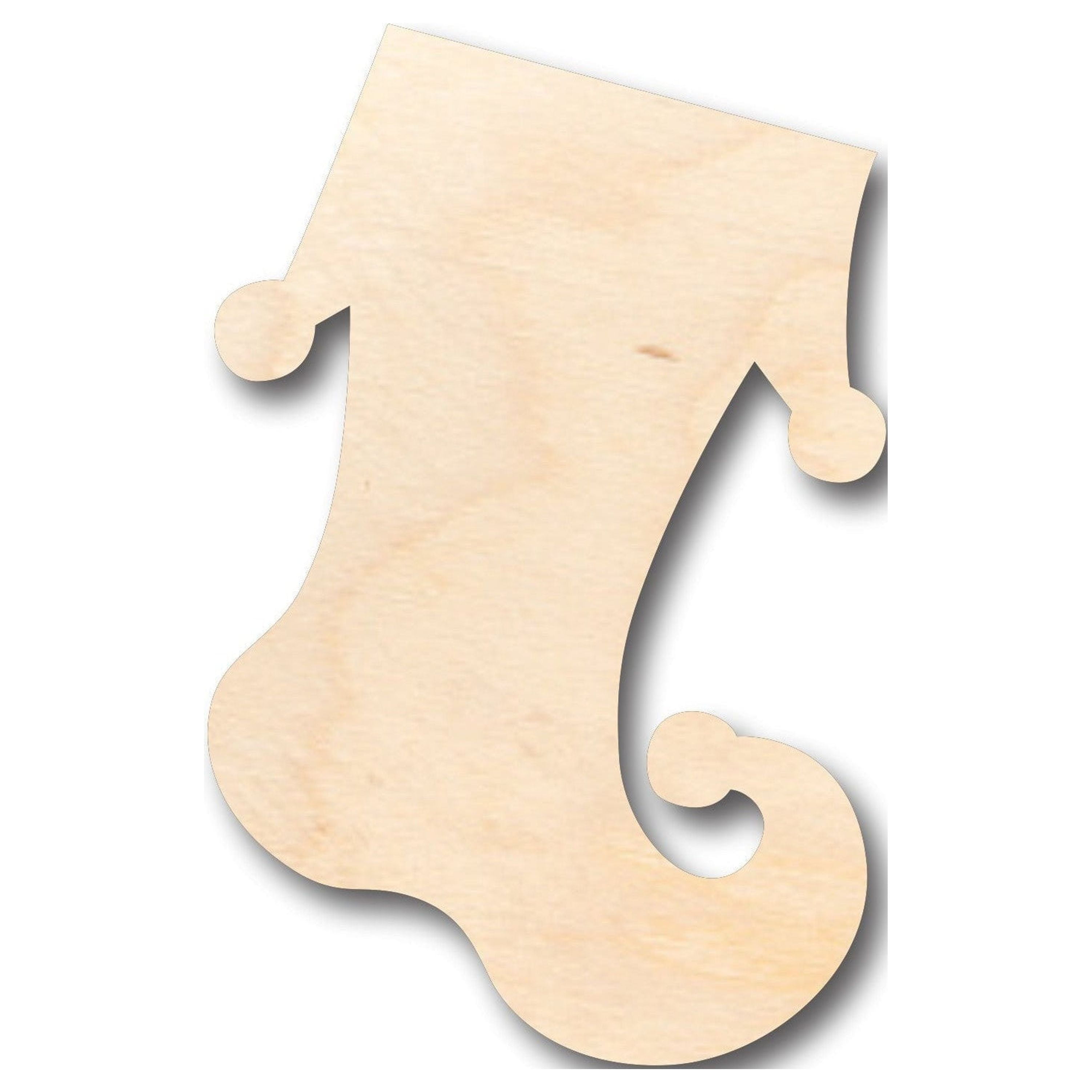 Unfinished Wood Whimsical Christmas Stocking Shape - Craft - up to 46 ...