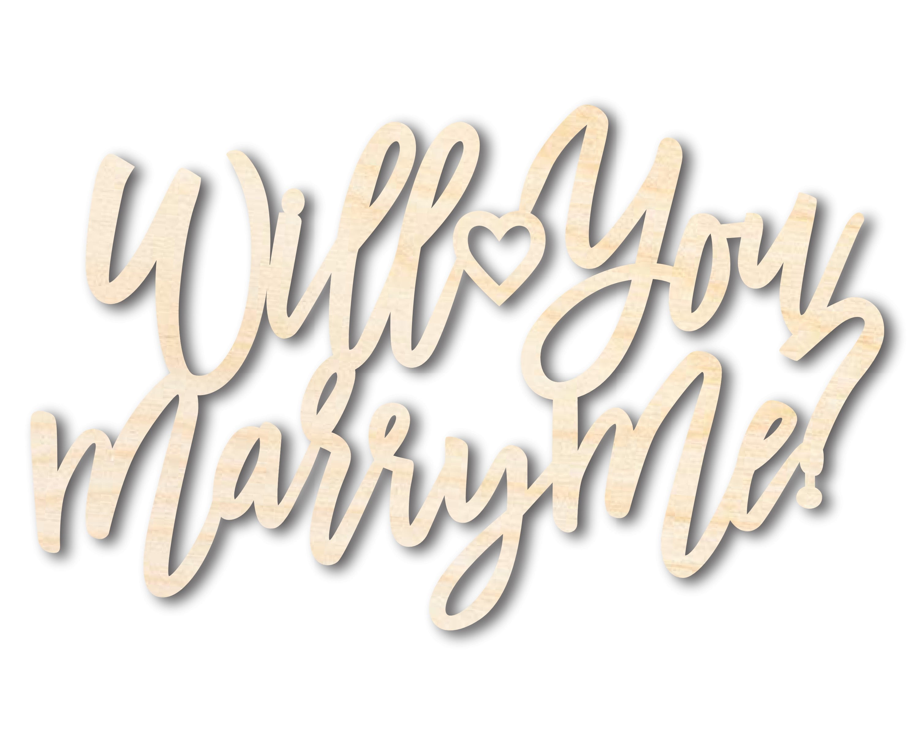 Unfinished Wood Will You Marry Me Sign | DIY Craft Cutout | up to 46 ...