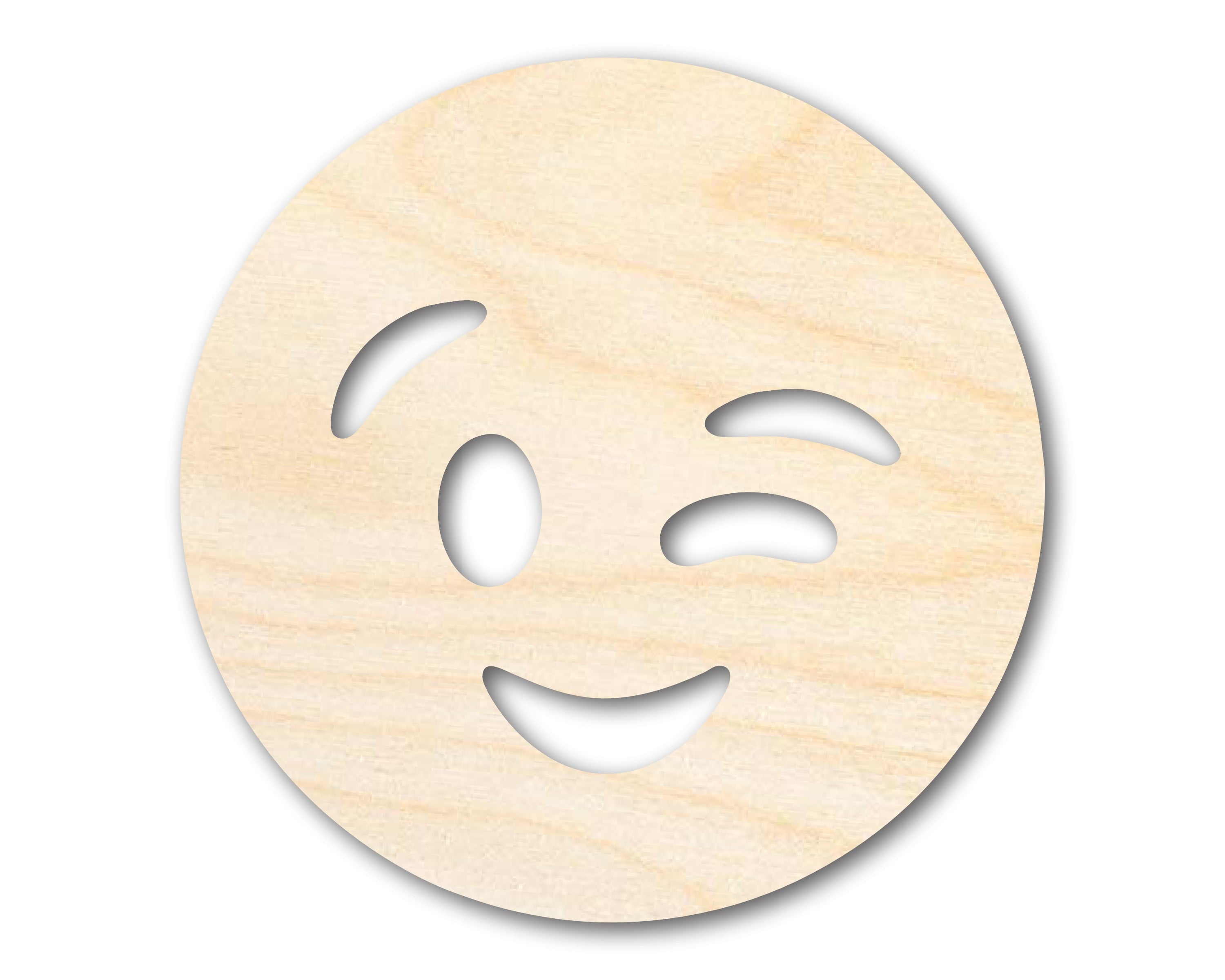 Unfinished Wood Winking Face Shape | DIY Craft Cutout | up to 46" DIY ...