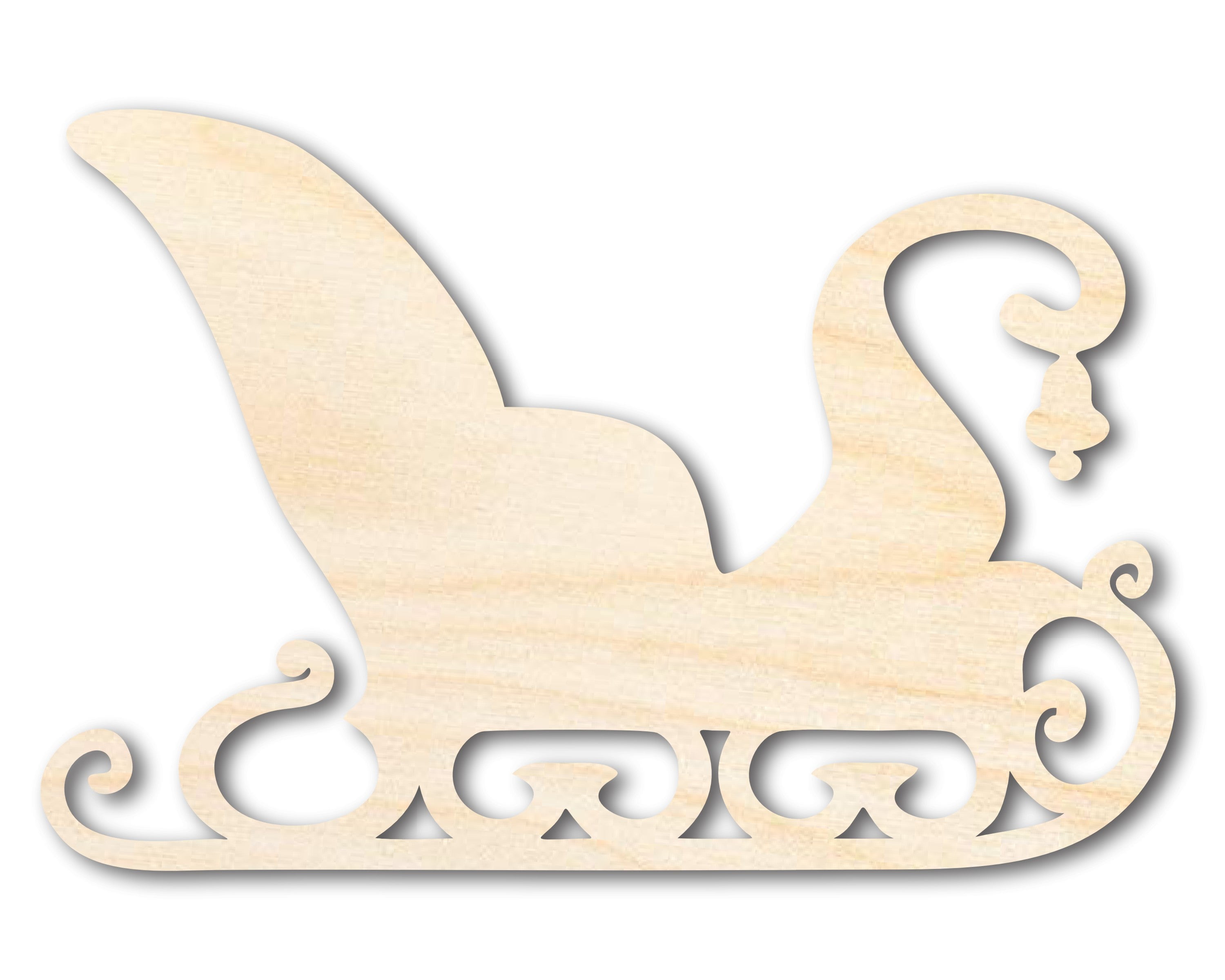 Unfinished Wood Winter Sleigh Shape - Craft - up to 46" 30" / 1/2 ...