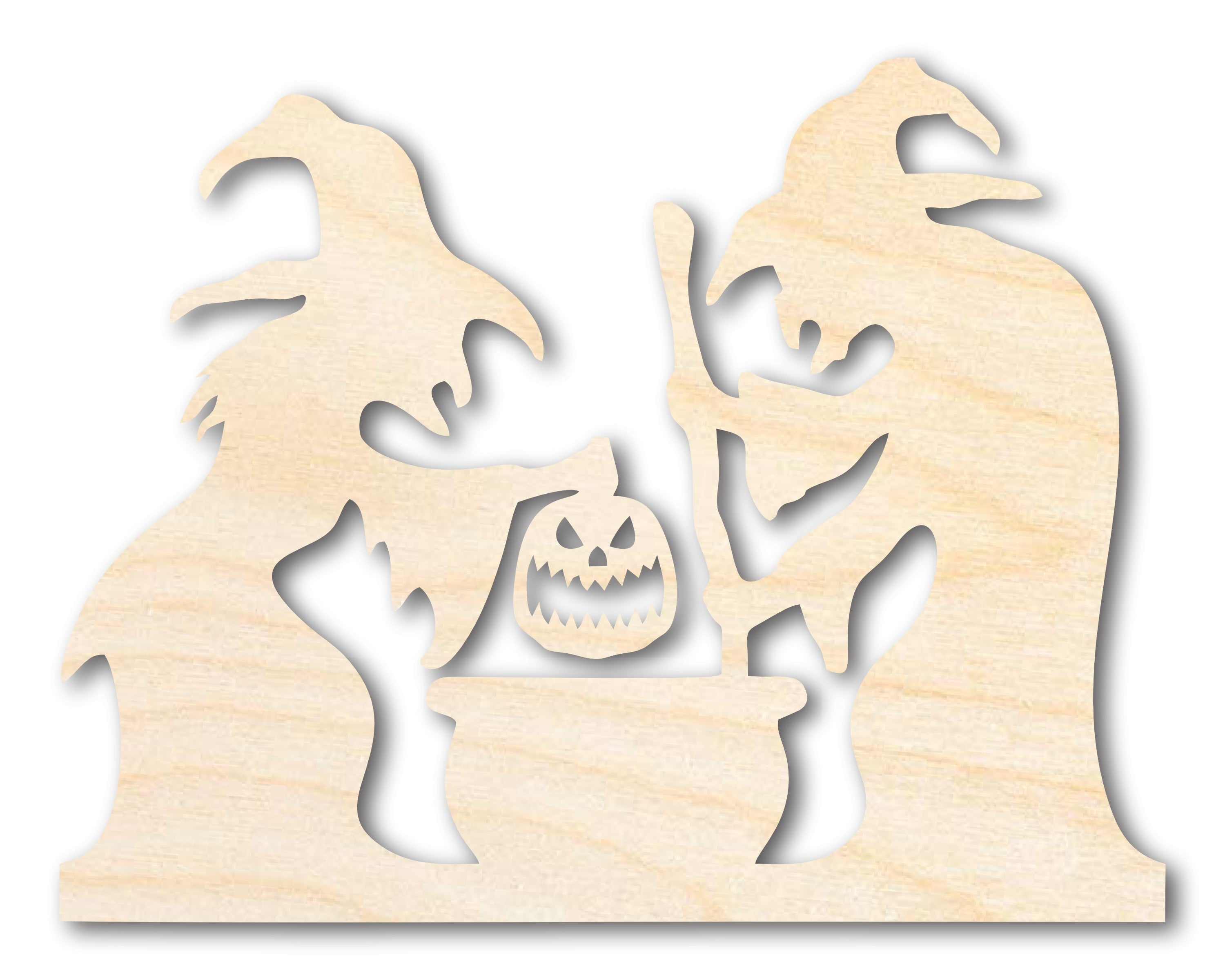 Unfinished Wood Witches Brewing Scene Shape - Craft - up to 46" 36" / 1 ...