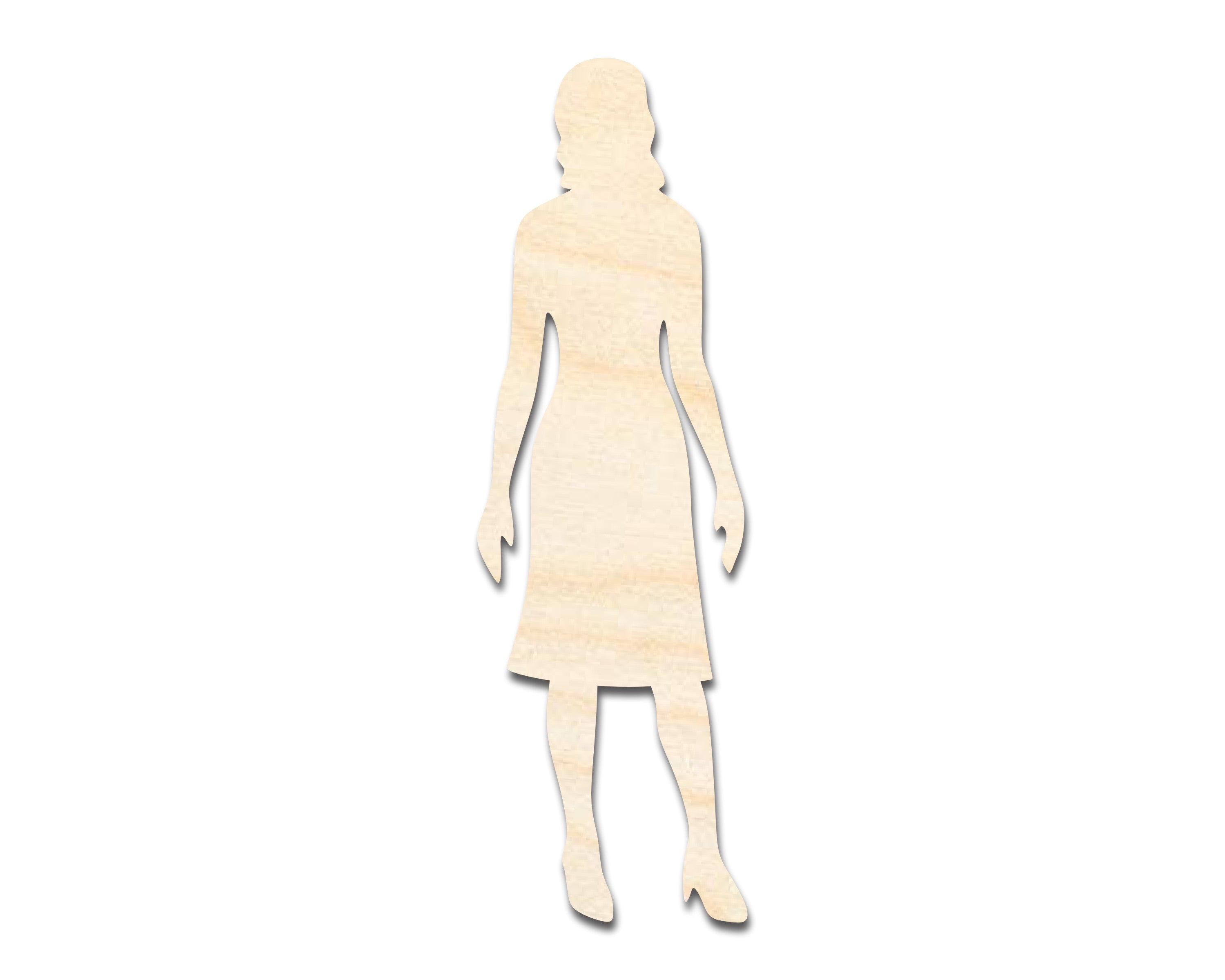Unfinished Wood Woman Shape - Craft - up to 46" DIY 14" / 1/4 ...