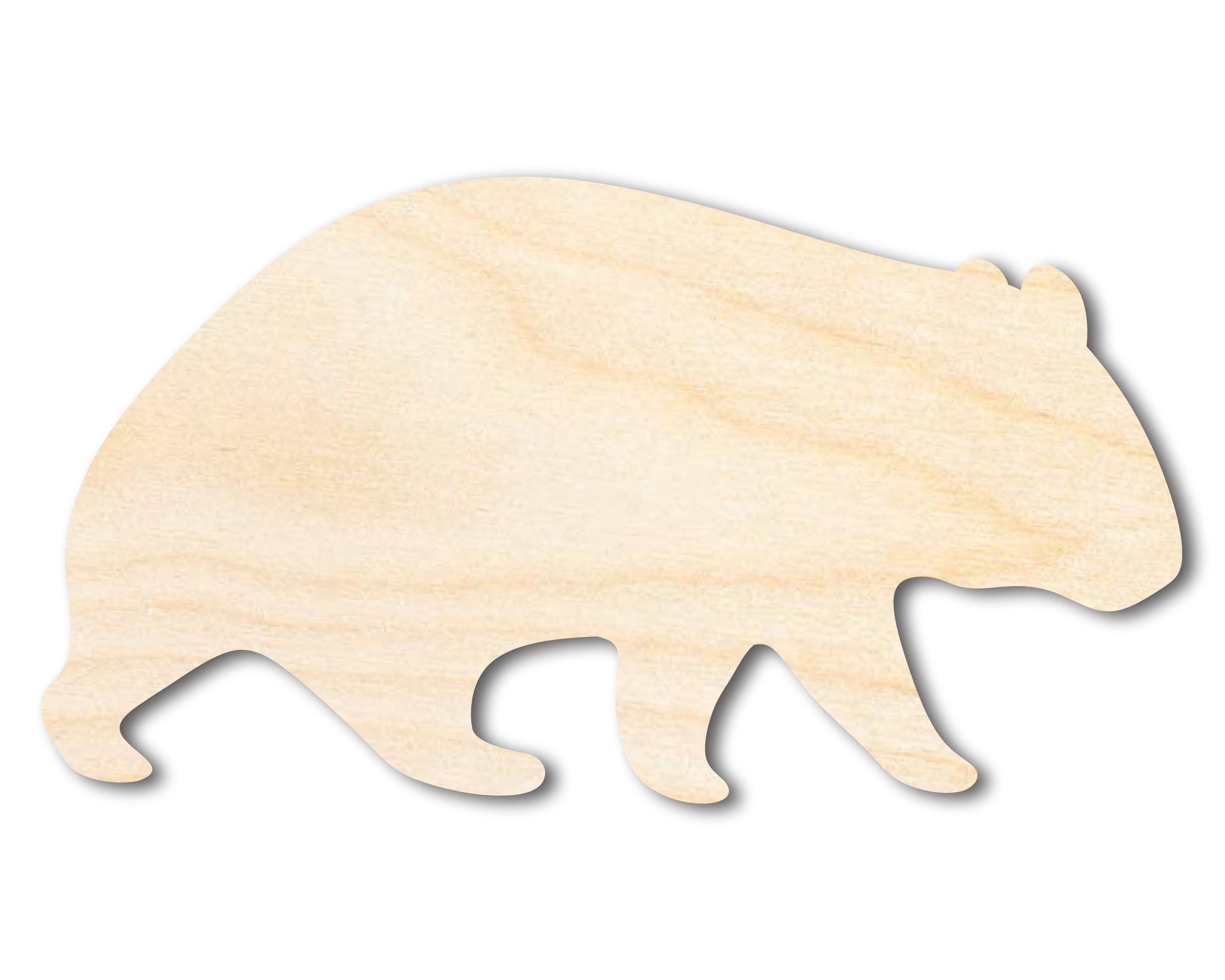 Unfinished Wood Wombat Shape - Craft - up to 46" DIY 14" / 1/2 ...