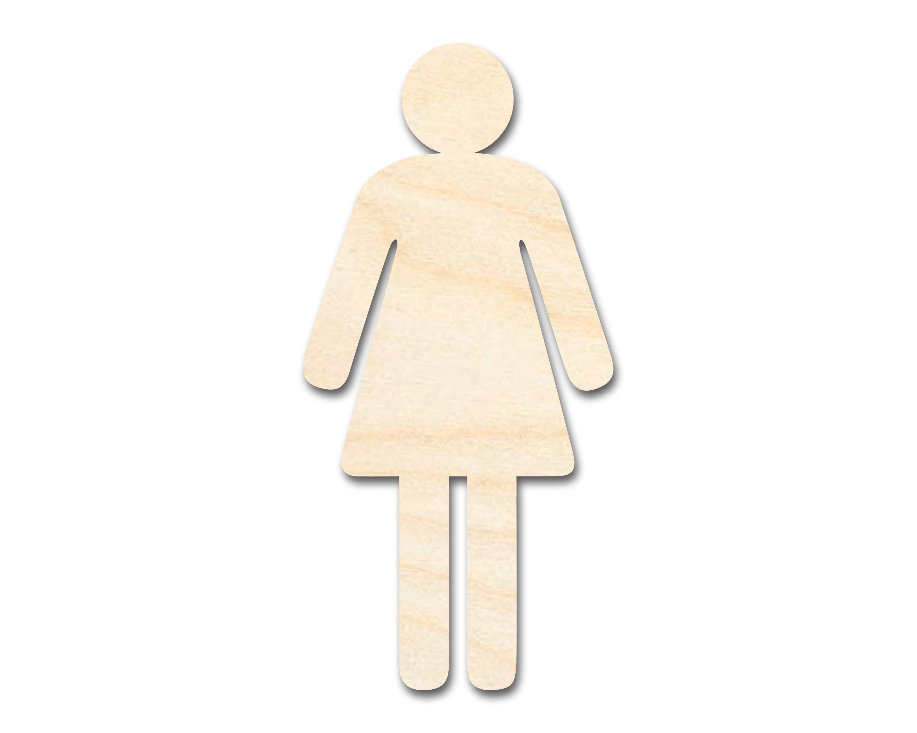 Unfinished Wood Womens Bathroom Sign Shape - Craft - up to 46" DIY 5 ...