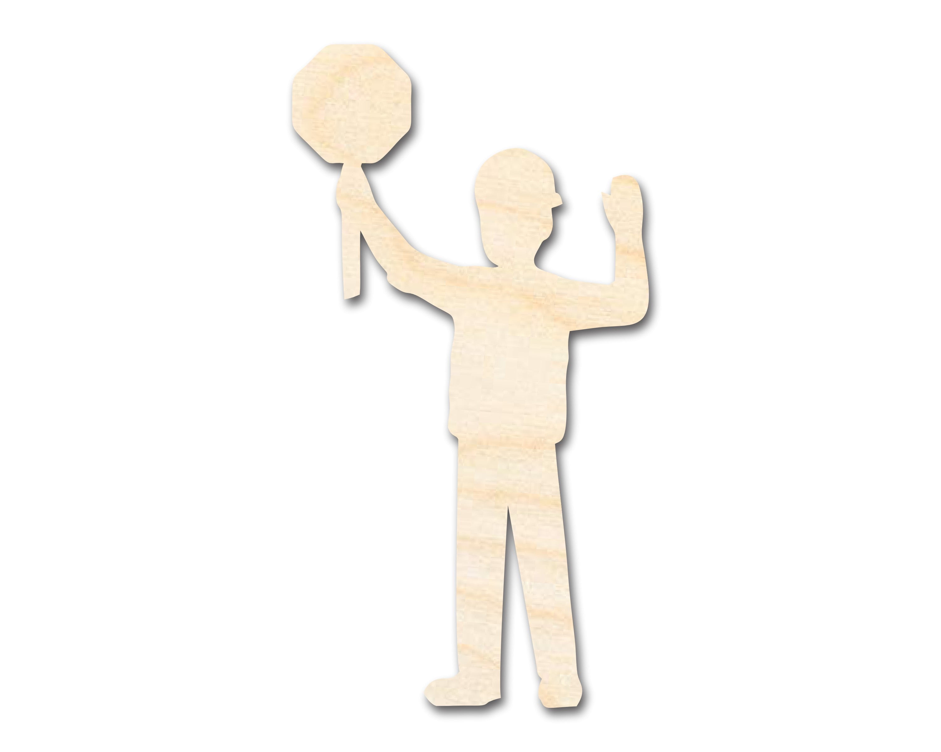 Unfinished Wood Worker With Sign Shape | DIY Craft Cutout 4" / 1/4 ...