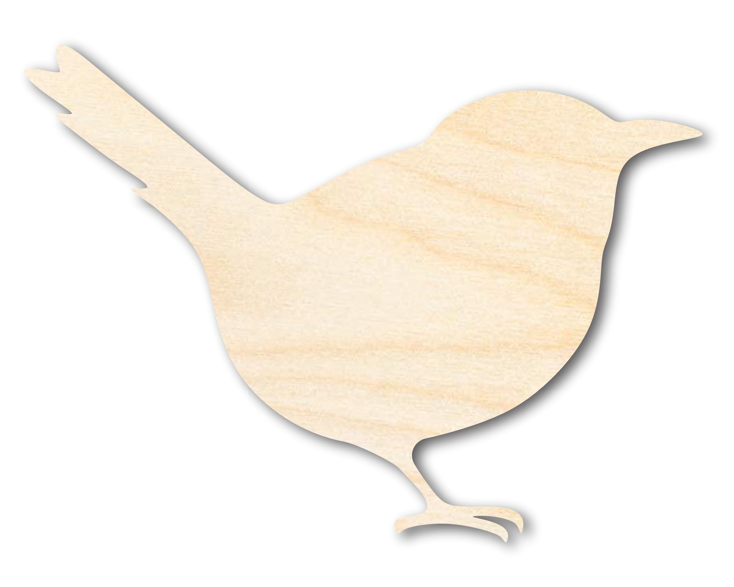 Unfinished Wood Wren Shape - Craft - up to 46" DIY 36" / 1" - Walmart.com