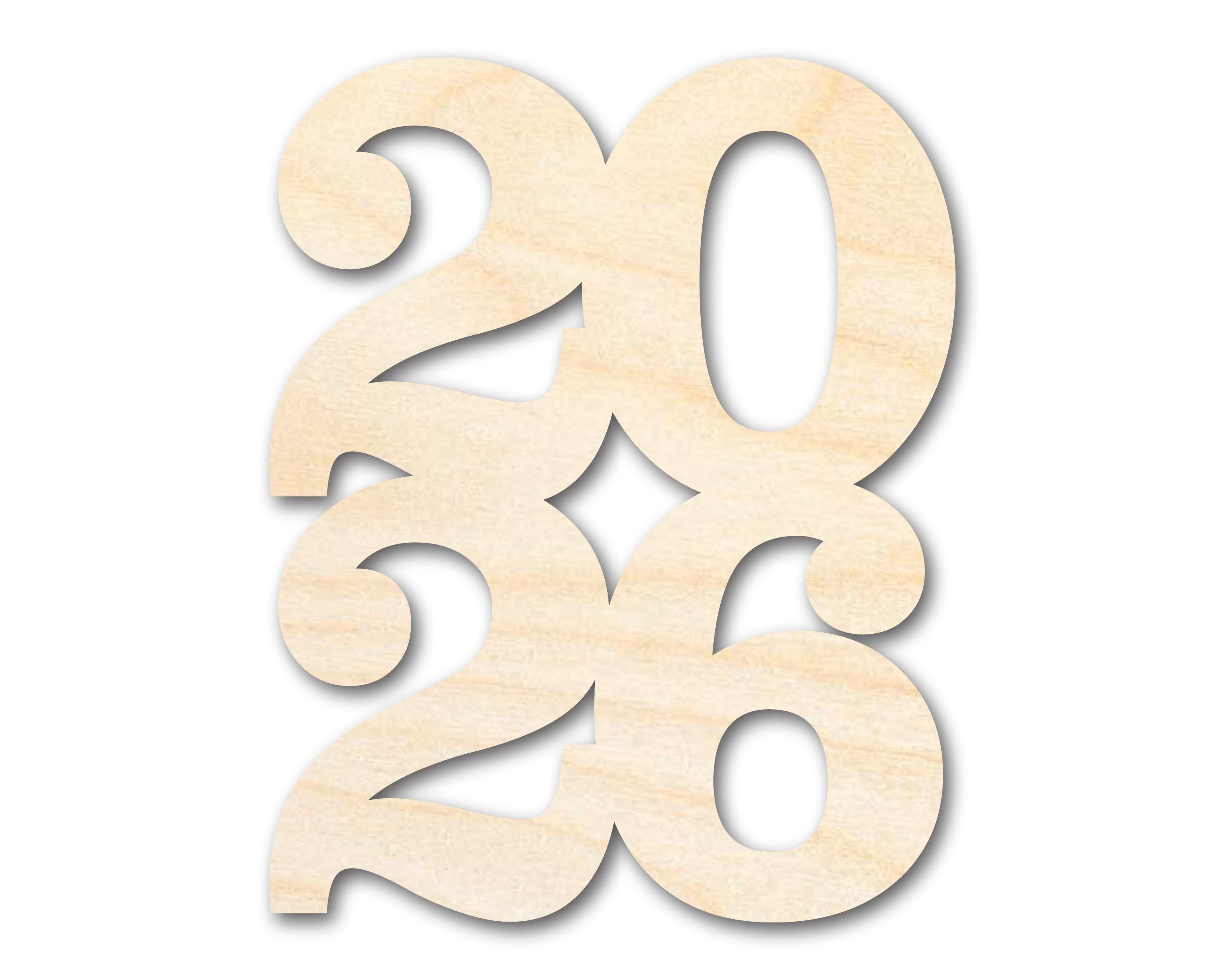 Unfinished Wood Year 2026 Shape 10" / 1/2" - Walmart.com