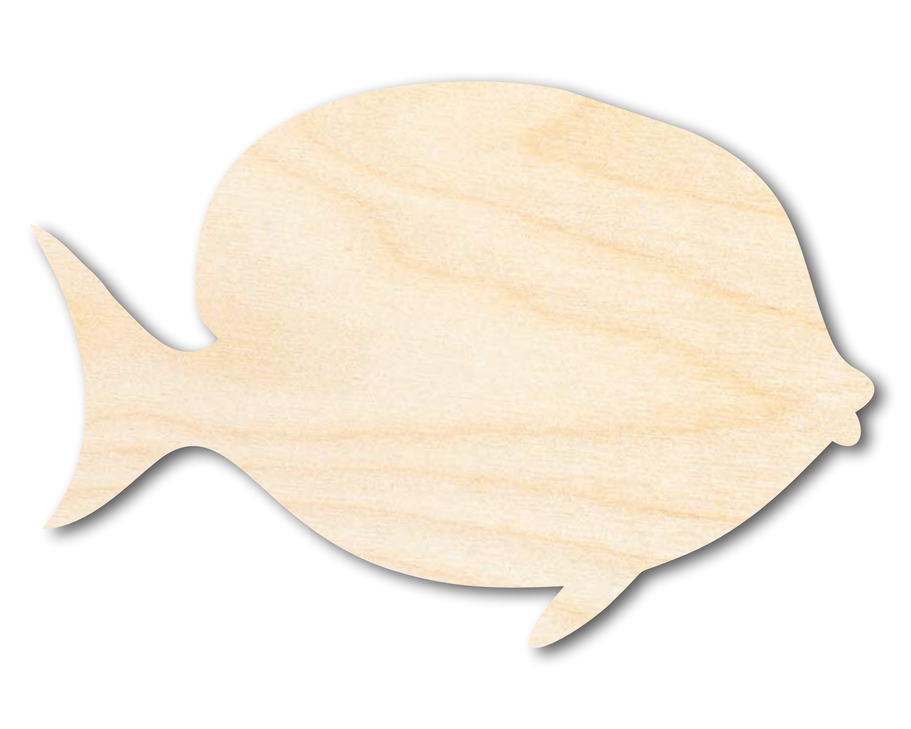 Unfinished Wood Yellow Tang Shape - Craft - up to 46" 8" / 1/4 ...