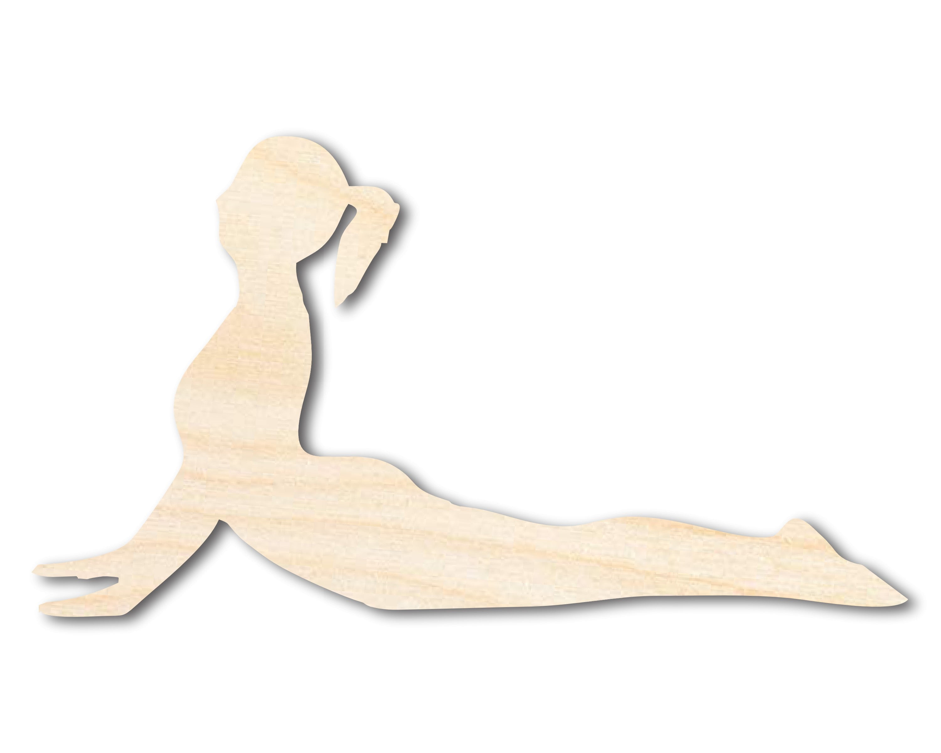 Unfinished Wood Yoga Cobra Pose Shape | DIY Craft Cutout | up to 46 ...