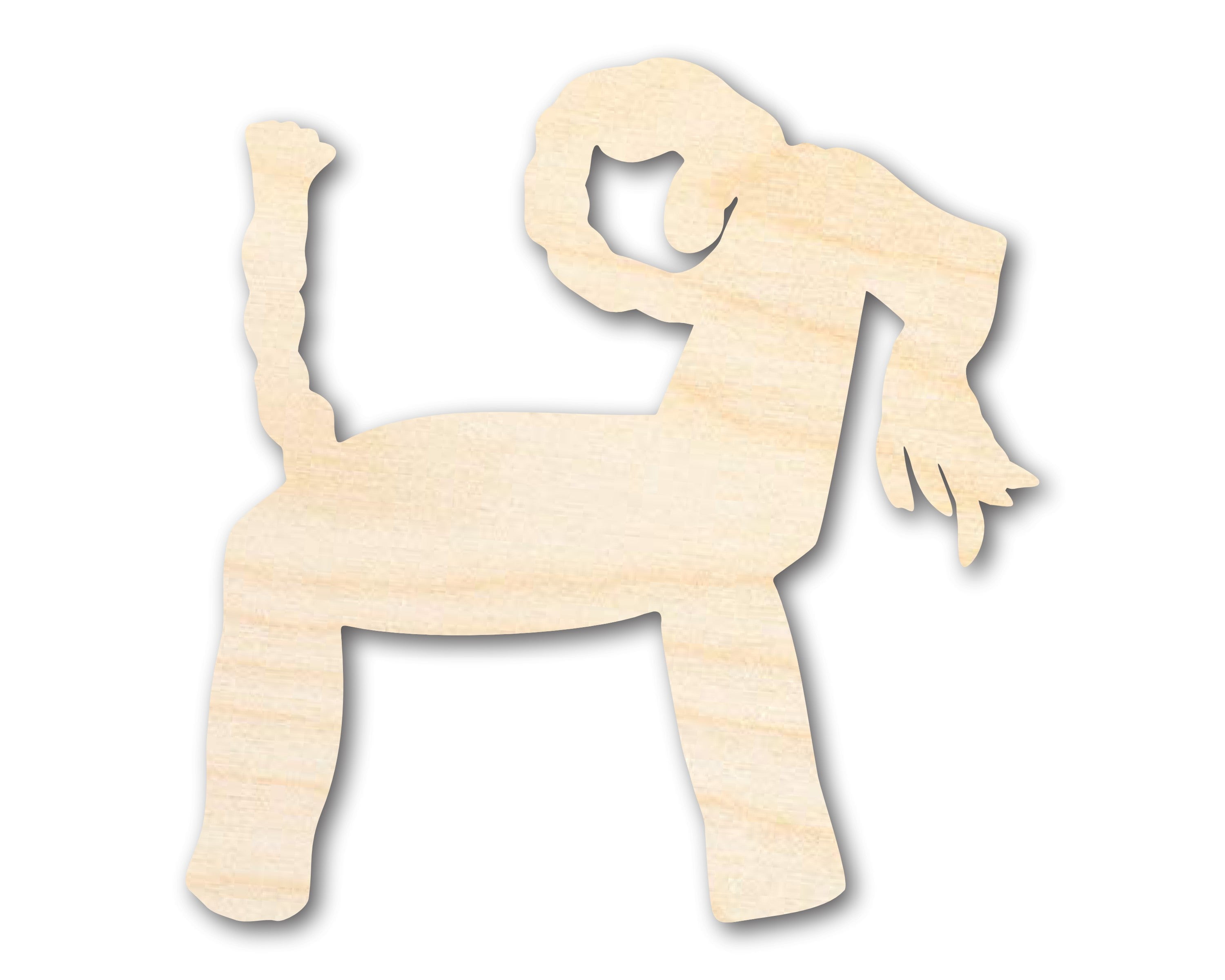 Unfinished Wood Yule Goat Shape | Craft Cutout 16" / 1/2" - Walmart.com