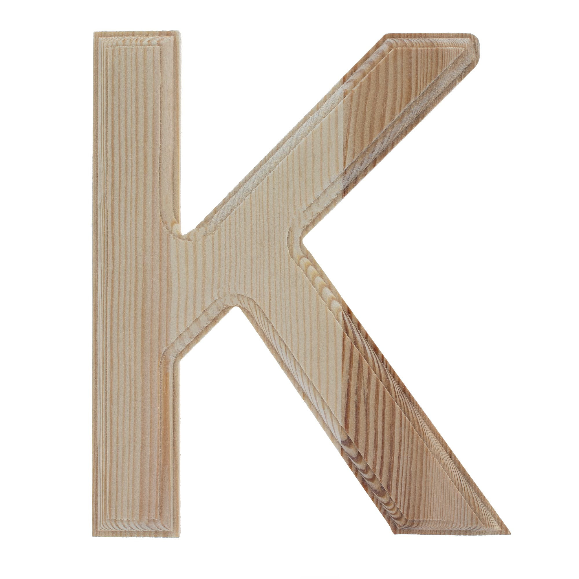 Unfinished Wooden Arial Font Letter K (6.25 Inches) - Walmart.com