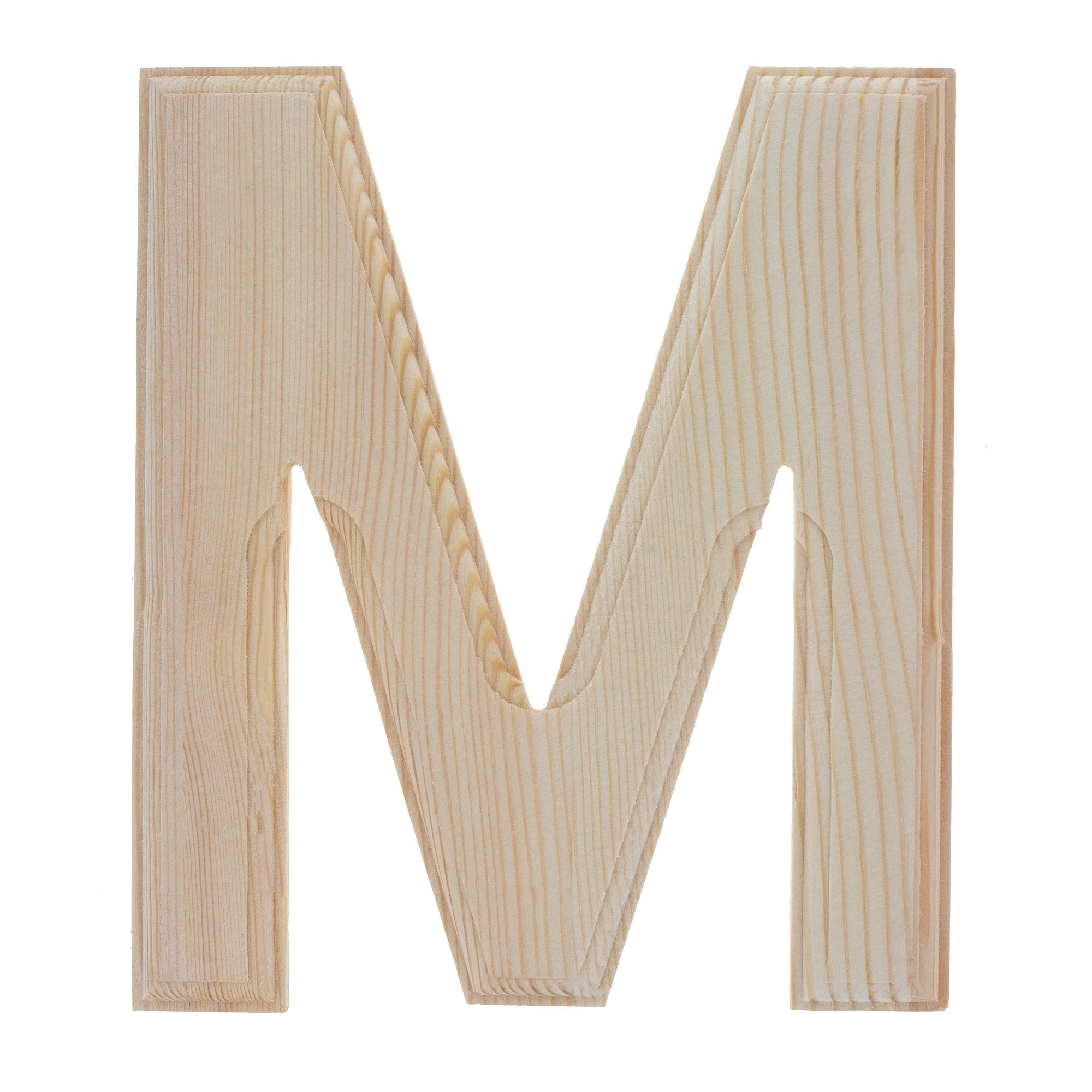 Unfinished Wooden Arial Font Letter M (6.25 Inches) - Walmart.com
