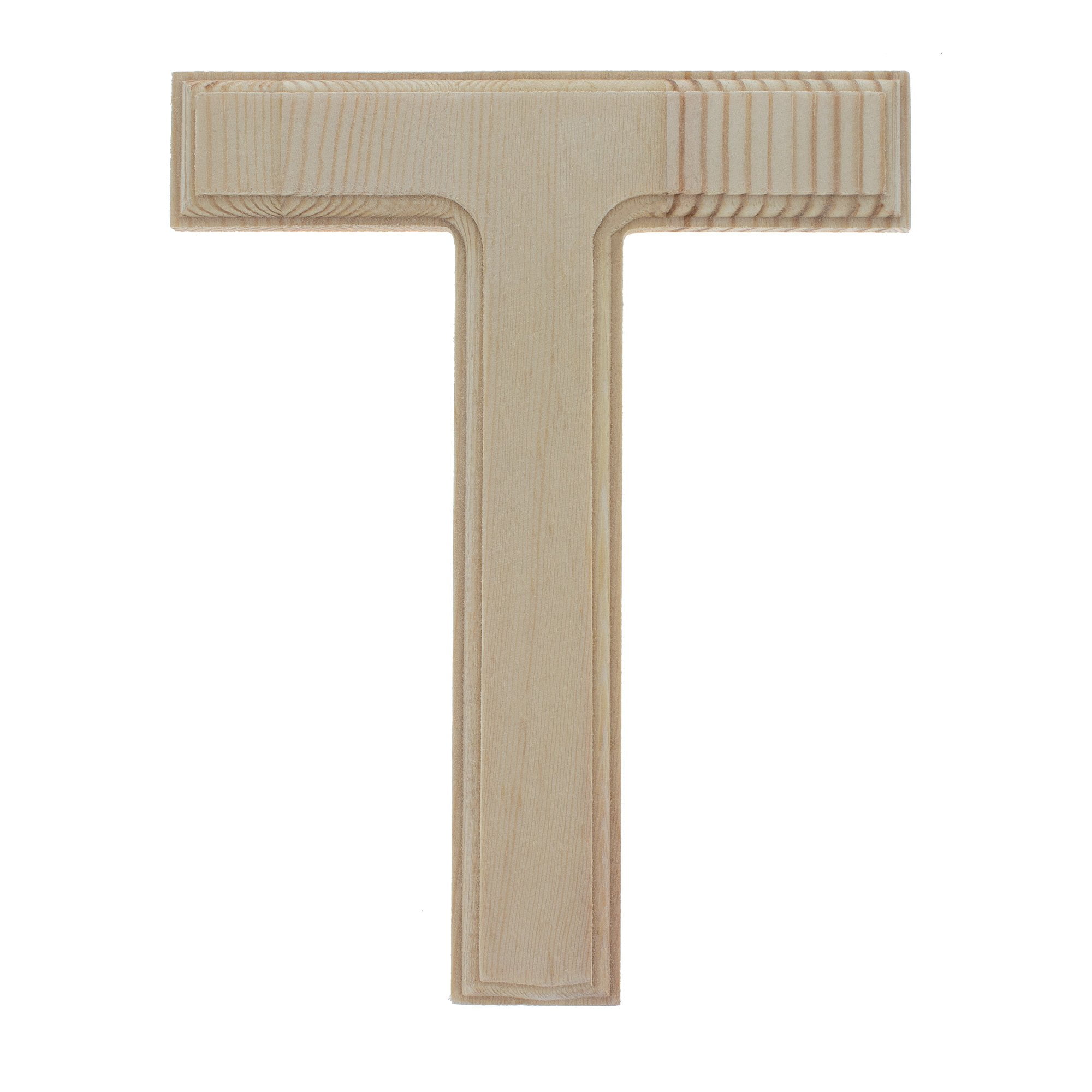 Unfinished Wooden Arial Font Letter T (6.25 Inches) - Walmart.com