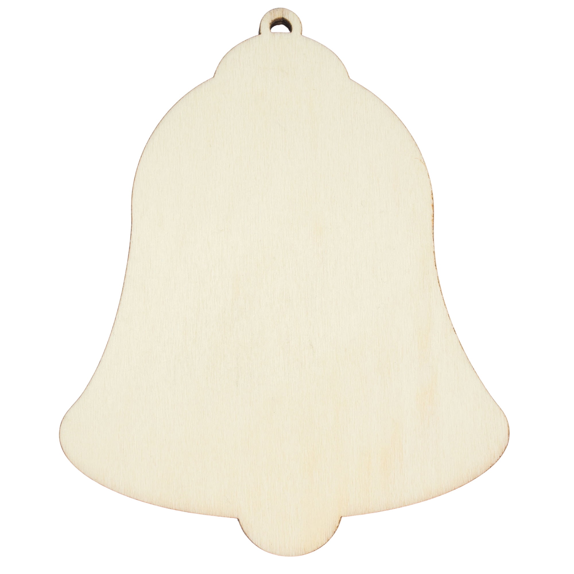 Unfinished Wooden Bell Shape Cutout DIY Craft 5.25 Inches - Walmart.com