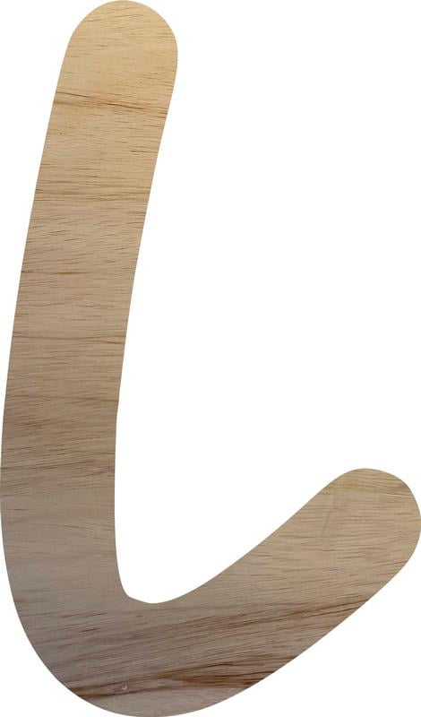 Unfinished Wooden Bold Letters, 8'' Kids Craft Letter L, Blank Wall ...