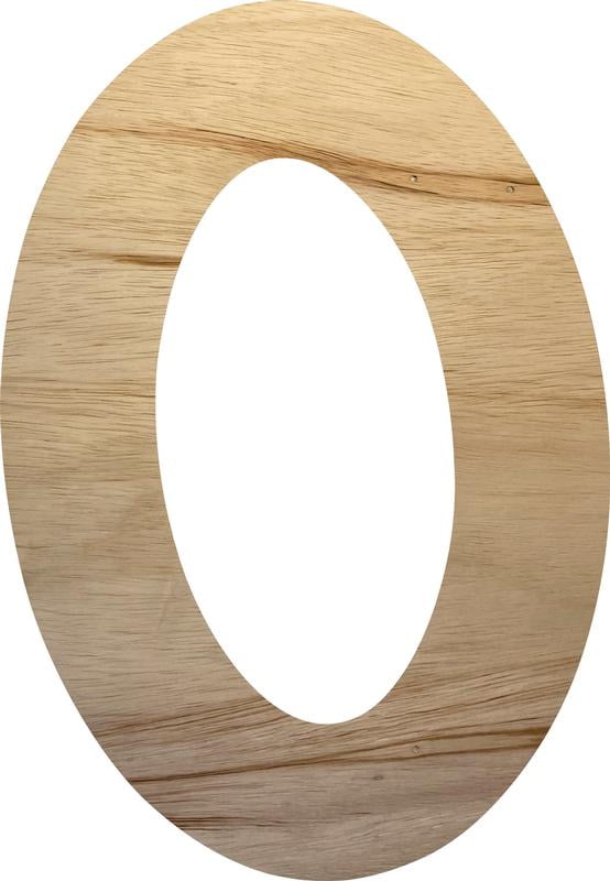 Unfinished Wooden Bold Letters, 8'' Kids Craft Letter O, Blank Wall ...