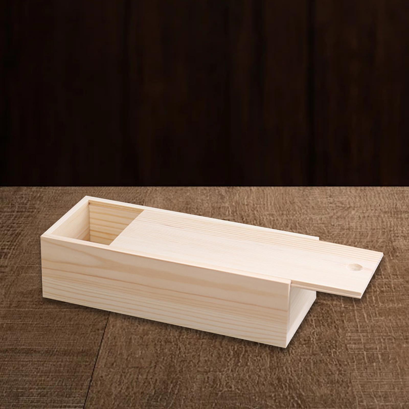 Unfinished Wooden Box, Plain Wood Box, Empty Unpainted Rectangular ...