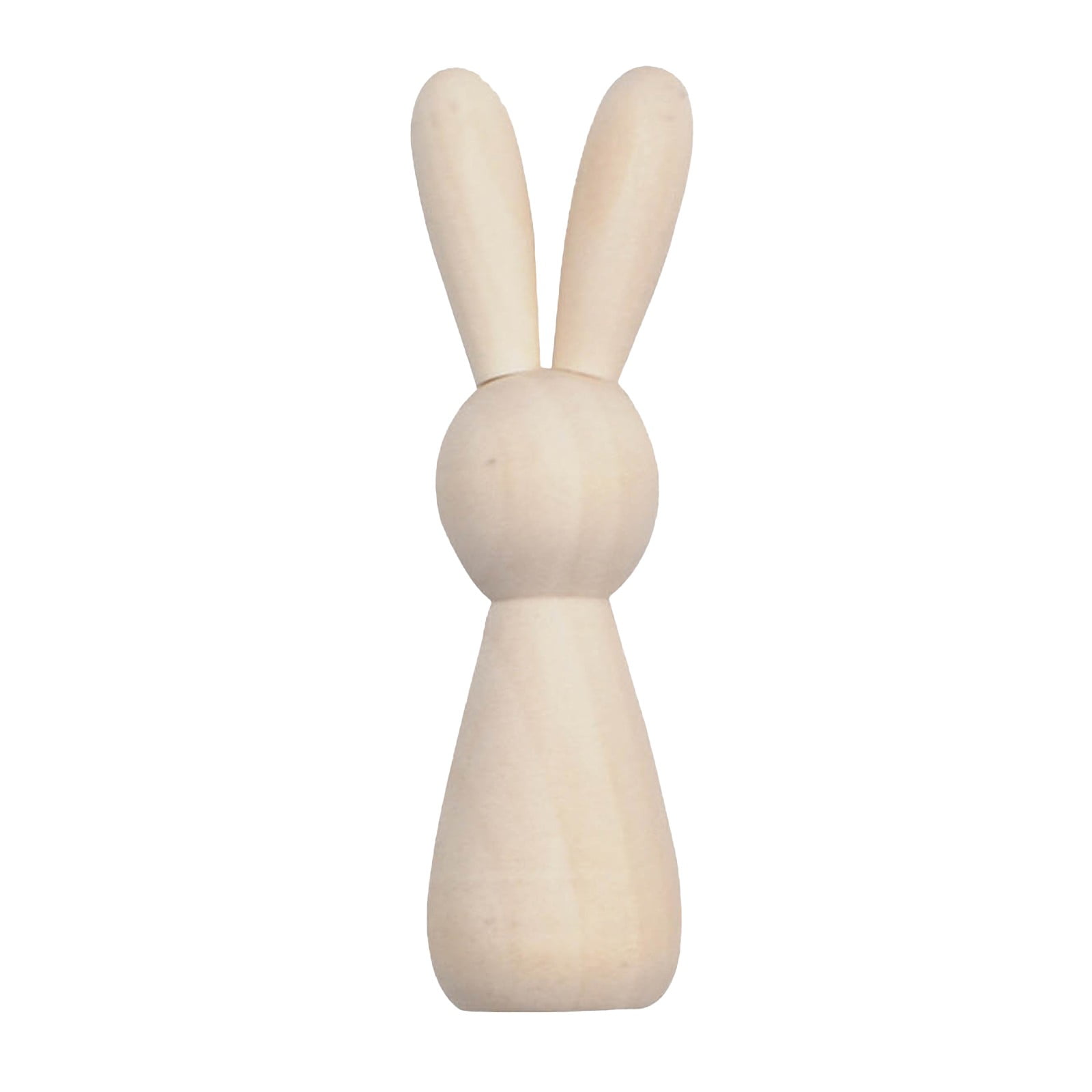 Unfinished Wooden Bunny Peg Dolls - DIY Easter Rabbit Figurines, Blank ...
