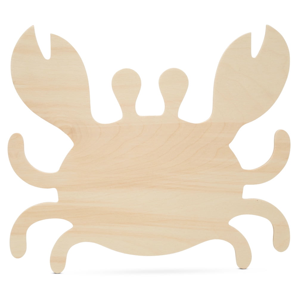 Unfinished Wooden Crab Cutout, 12 inch, 10 Pcs Wooden Shapes for Crafts ...