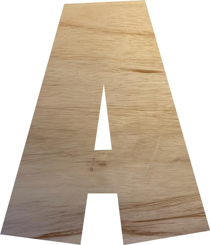 Unfinished Wooden Craft A, Wood Letter 20'' Tall Wall Hanging Sign ...