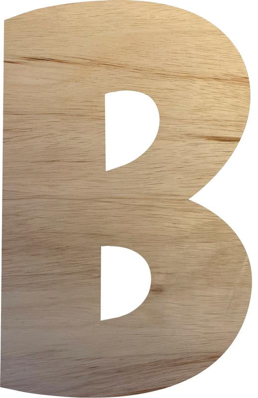 Unfinished Wooden Craft B, Wood Letter 20'' Tall Wall Hanging Sign ...