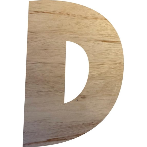 Unfinished Wooden Craft D, Wood Letter 10'' Tall Wall Hanging Sign ...