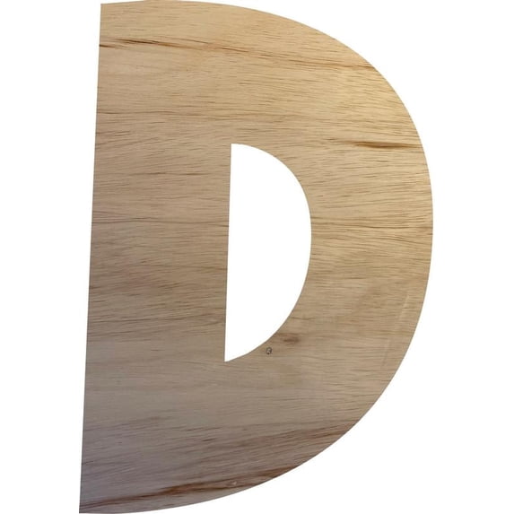 Unfinished Wooden Craft D, Wood Letter 6'' Tall Wall Hanging Sign ...