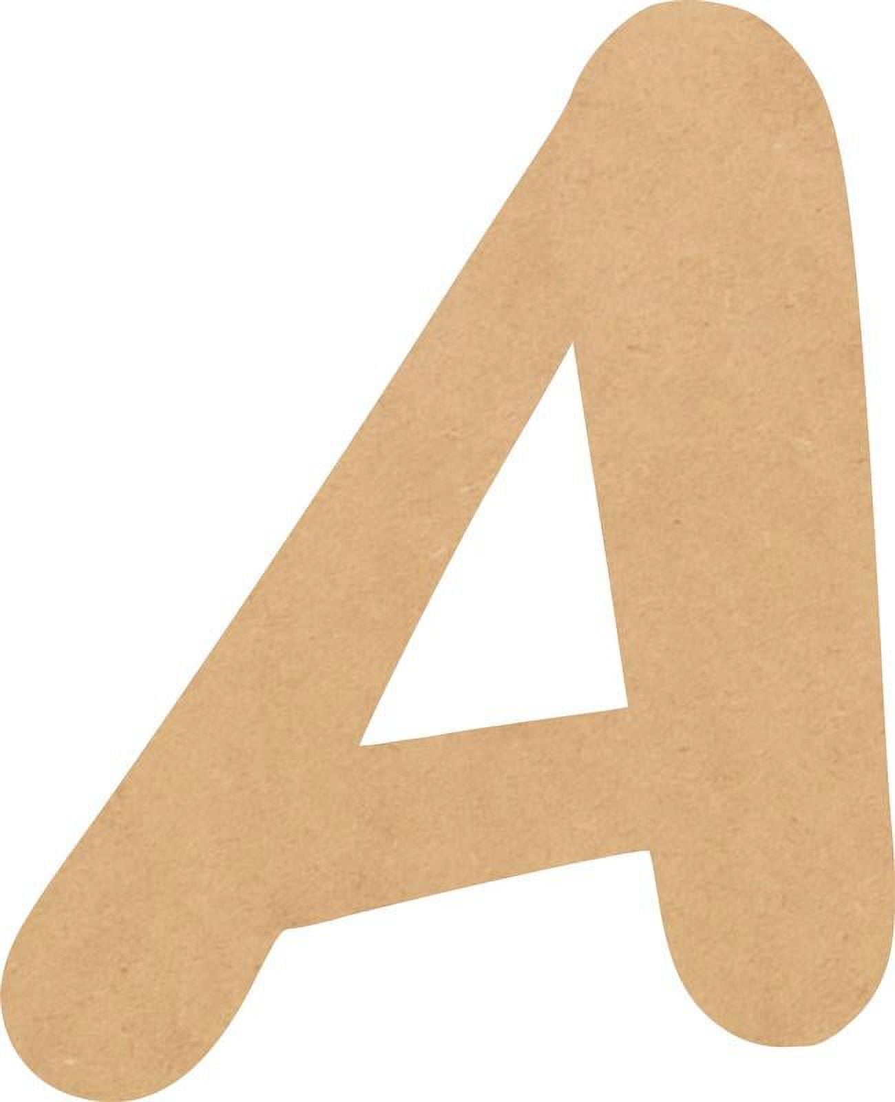 Unfinished Wooden Craft Letter A, Blank Wood 22'' Tall DIY A-Z Letter ...
