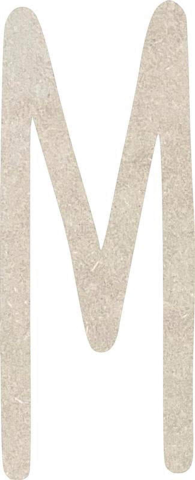 Unfinished Wooden Craft Letter M, Blank Wood 2'' Tall DIY A-Z Letter ...