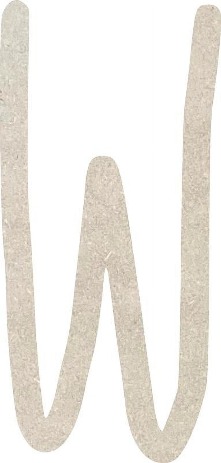 Unfinished Wooden Craft Letter W, Blank Wood 10'' Tall DIY A-Z Letter ...