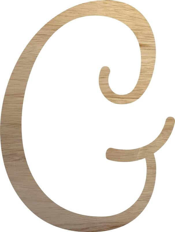 Unfinished Wooden Cursive Letter G, Real Wood Material 8'' Tall ...