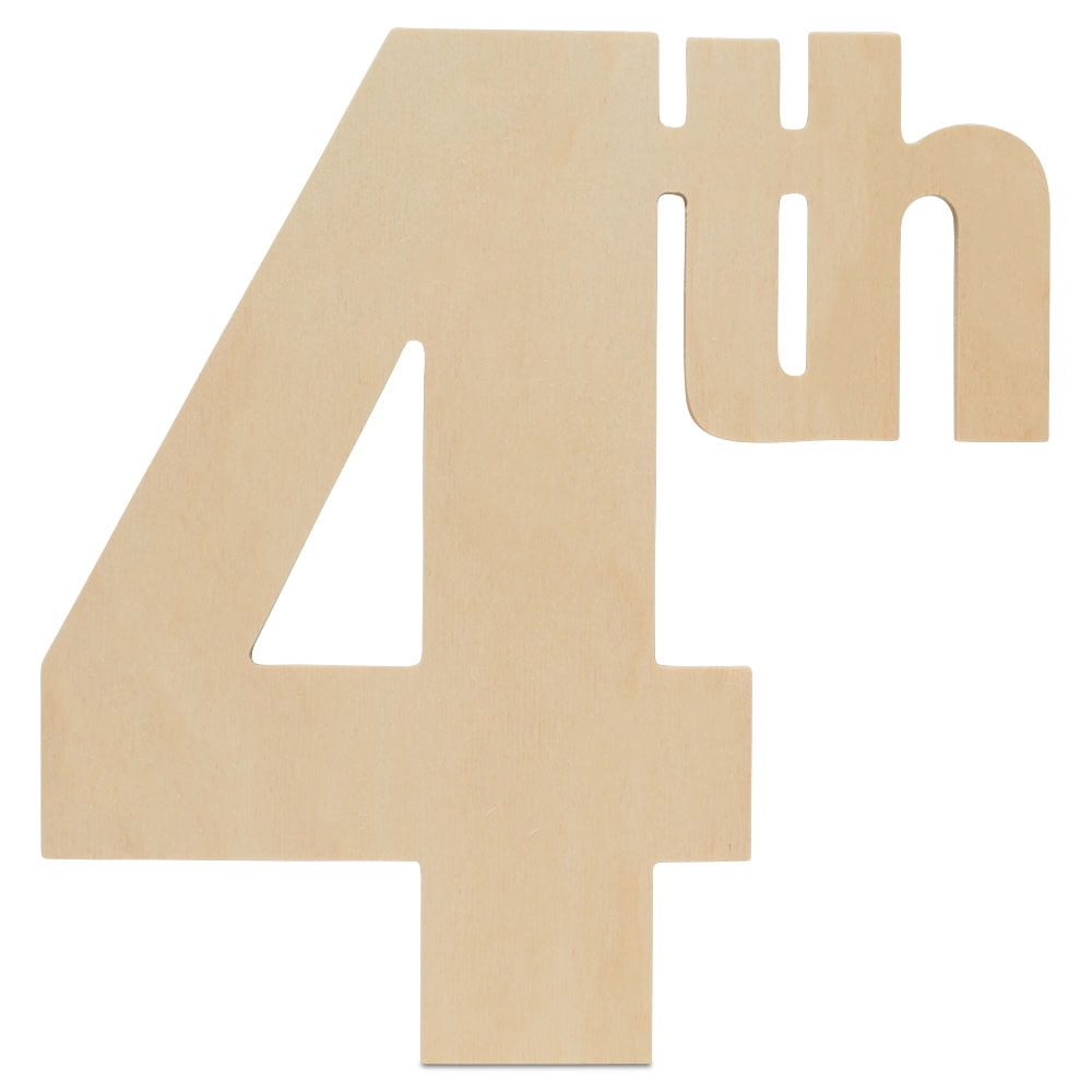 Unfinished Wooden July Fourth Cutout, 12", Pack of 50 Wooden Shapes for ...