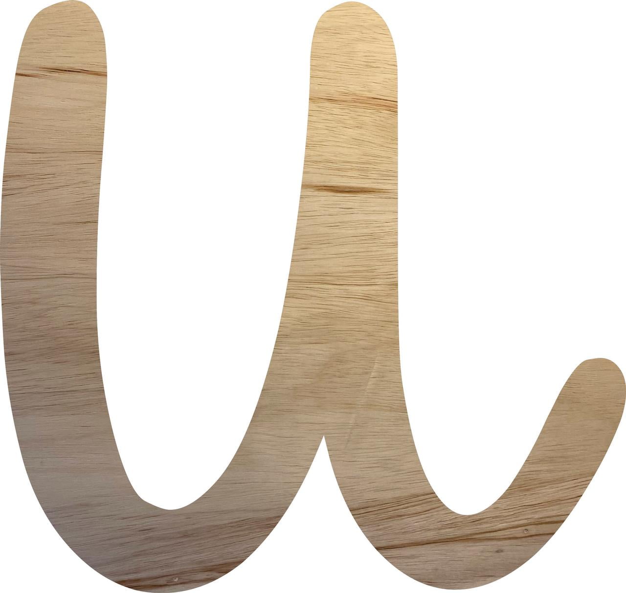 Unfinished Wooden Letter U, Paintable 12'' Tall Wood Craft Letter, Wall ...