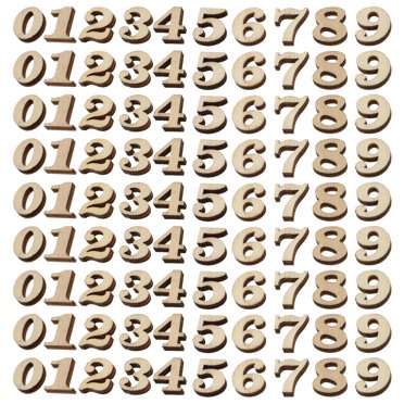 Crafts Central Pine Wood Beveled Wooden Numbers for Arts & Crafts ...