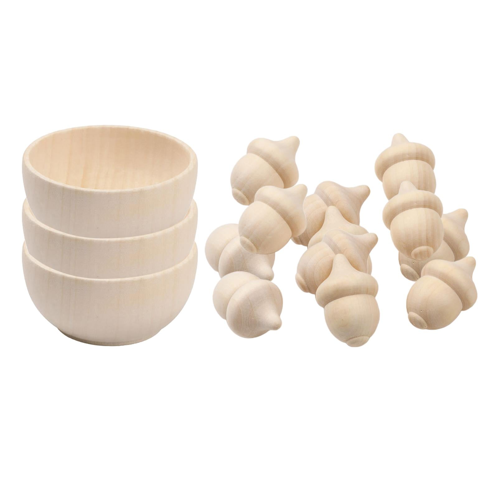 Unfinished Wooden Peg Dolls, Peg Acorns, Wooden Shapes, Decorative Peg ...