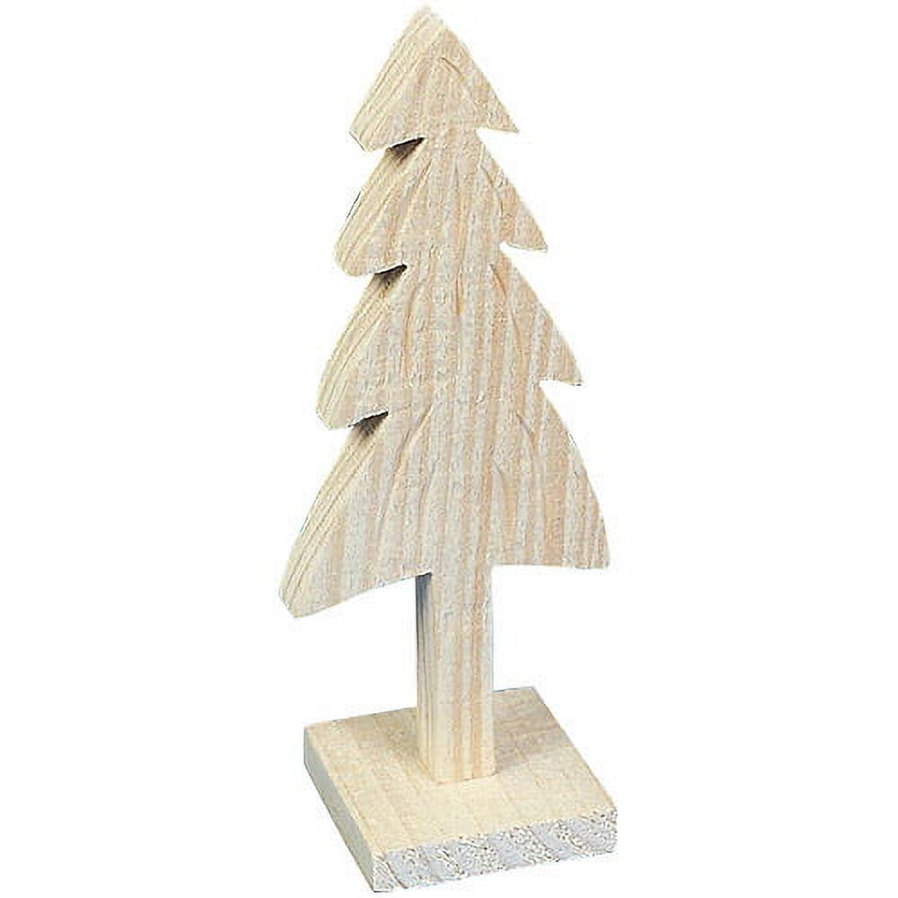 Unfinished Wooden Pine Trees, Pack of 6 - Walmart.com