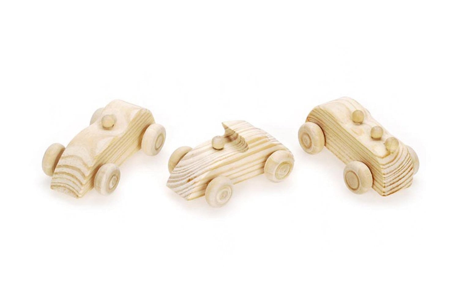 Unfinished Wooden Race Cars: 2.75 inches, 3 pack - Walmart.com
