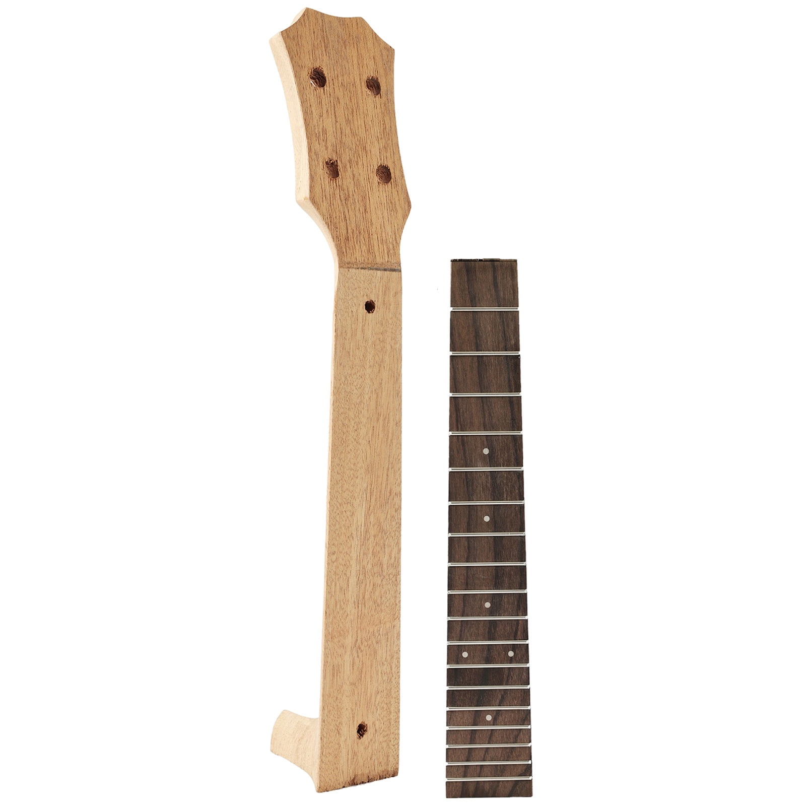 Unfinished Wooden Ukulele Neck & Rosewood Fingerboard Replacement 23/ ...
