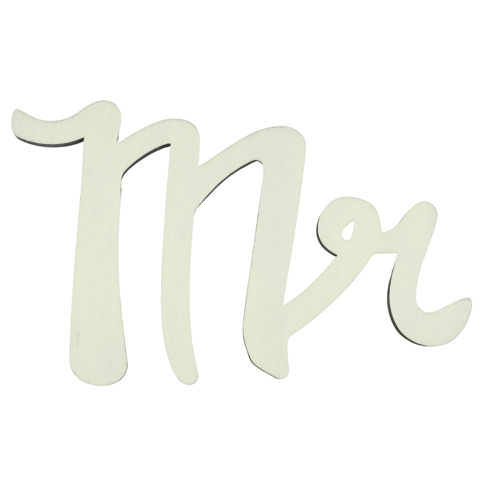 Unfinished Wooden Word "Mr" Shape Cutout DIY Craft 6 Inches - Walmart.com