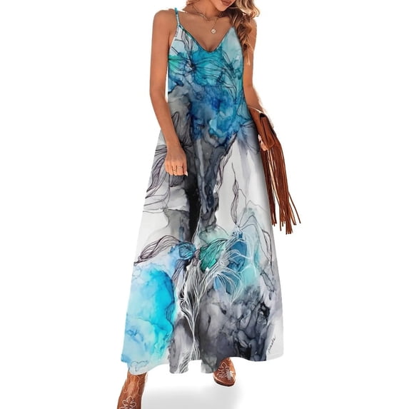 Unfinished nature Sleeveless Dress wedding dresses for woman elegant ...