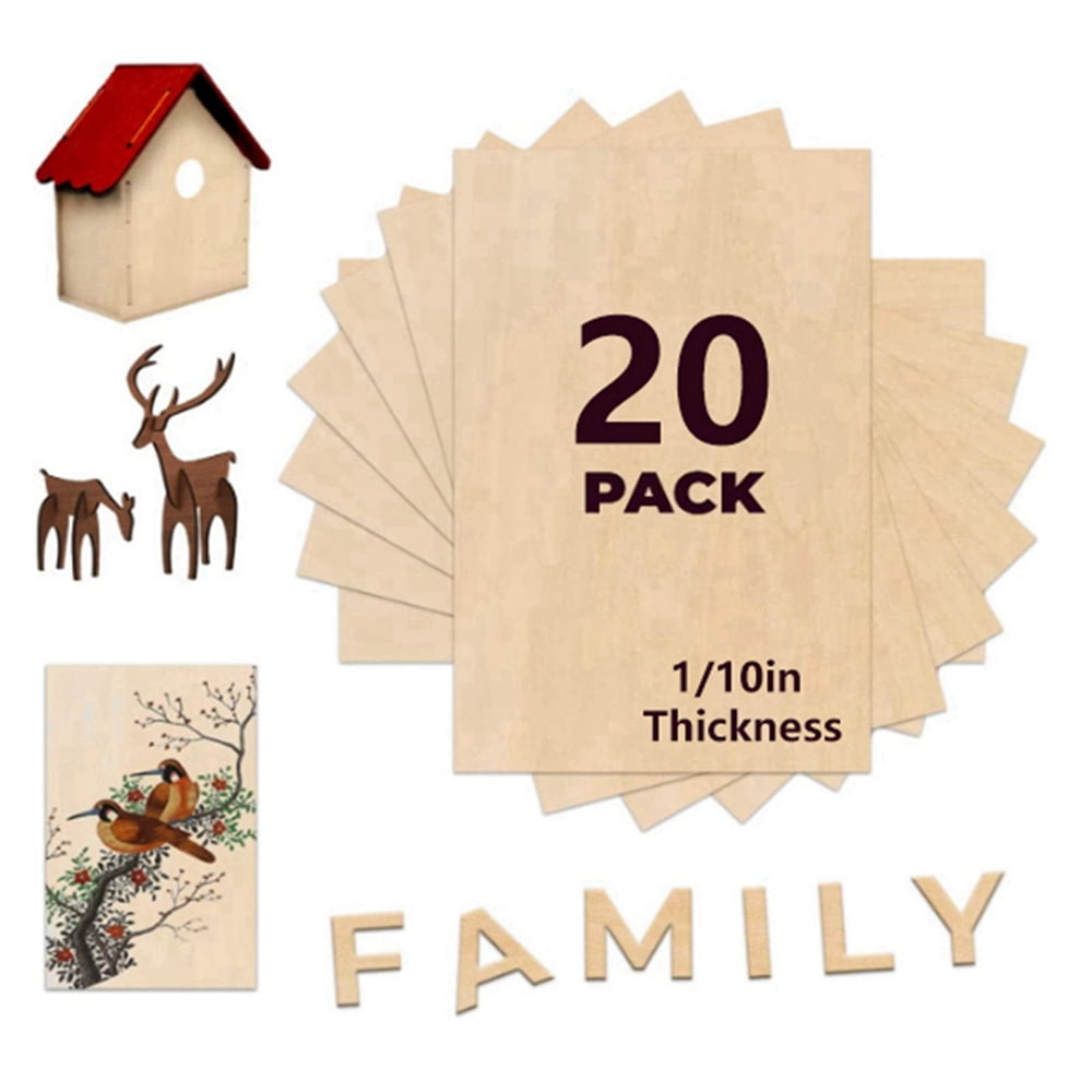 Unfinished wood Cricut wood sheets Balsa wood sheet Bass wood DIY ...