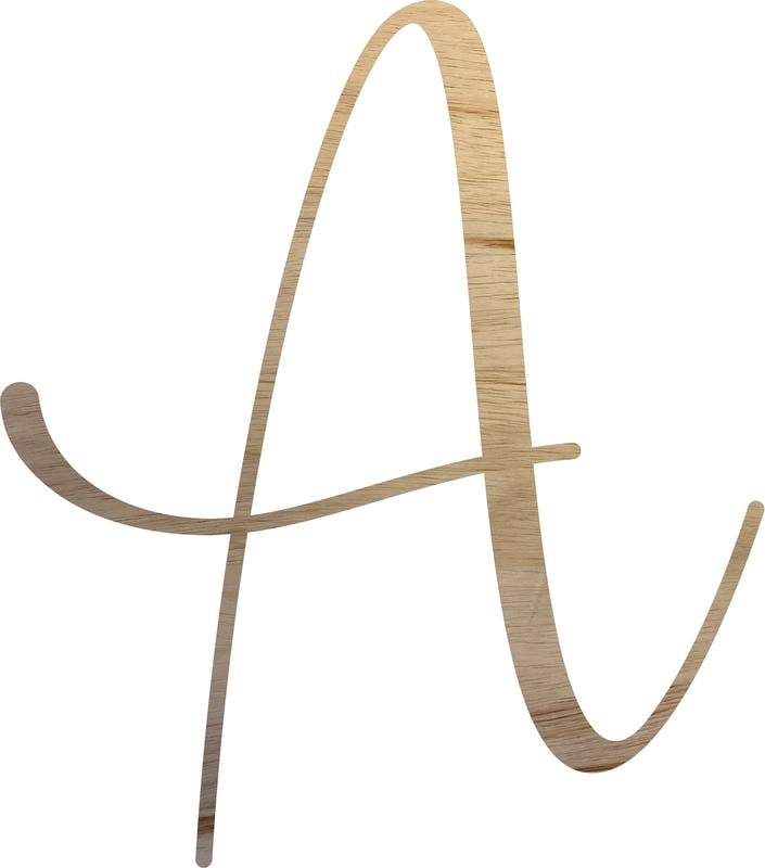 Unfinshed Wooden Craft Letter A, Blank Wood 12'' Tall Alphabet A-Z ...