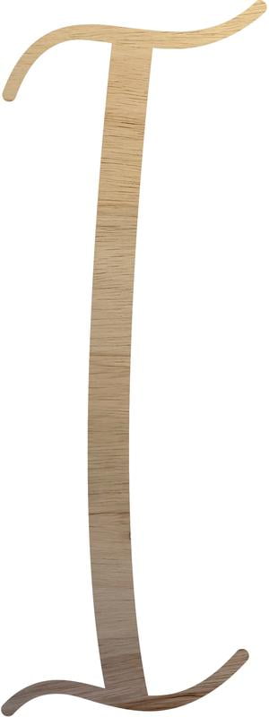 Unfinshed Wooden Craft Letter I, Blank Wood 18'' Tall Alphabet A-Z ...
