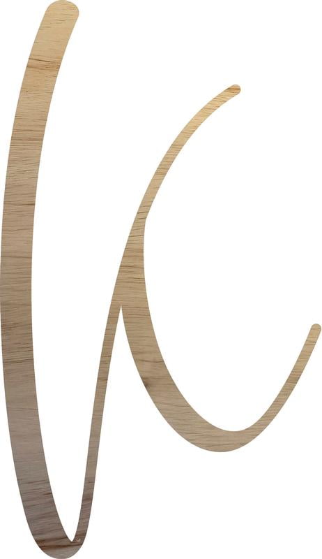 Unfinshed Wooden Craft Letter K, Blank Wood 10'' Tall Alphabet A-Z ...