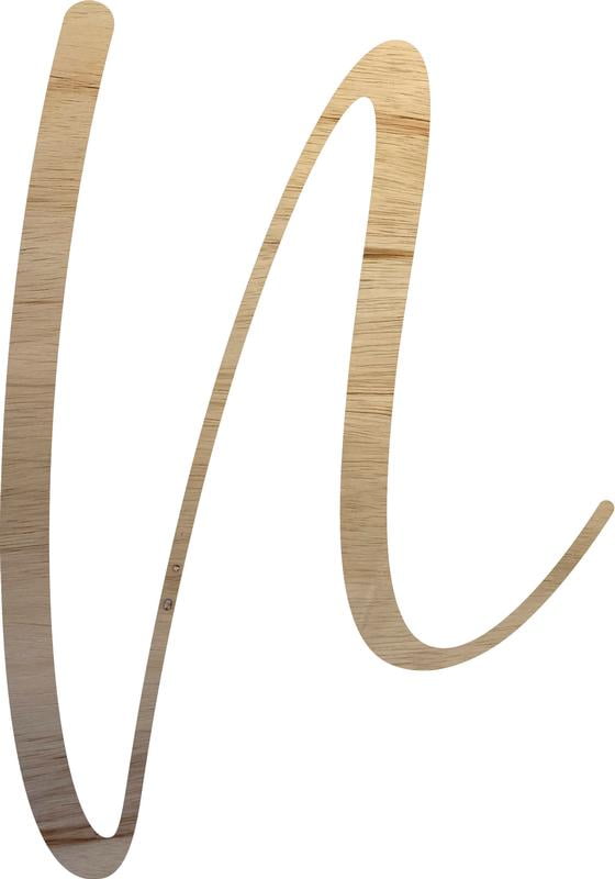 Unfinshed Wooden Craft Letter N, Blank Wood 3'' Tall Alphabet A-Z ...