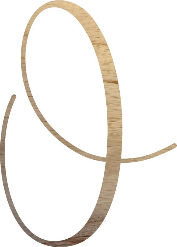 Unfinshed Wooden Craft Letter O, Blank Wood 10'' Tall Alphabet A-Z ...