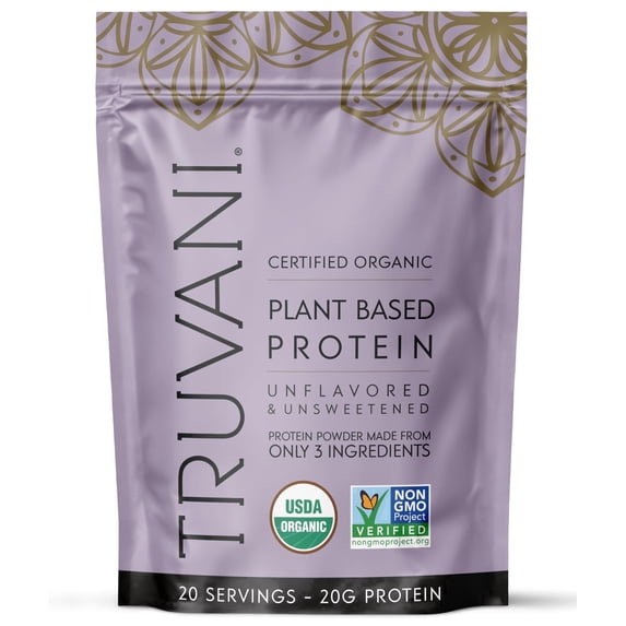 Truvani Organic Vegan Plant Protein Powder No Artificial Ingredients 20 ...